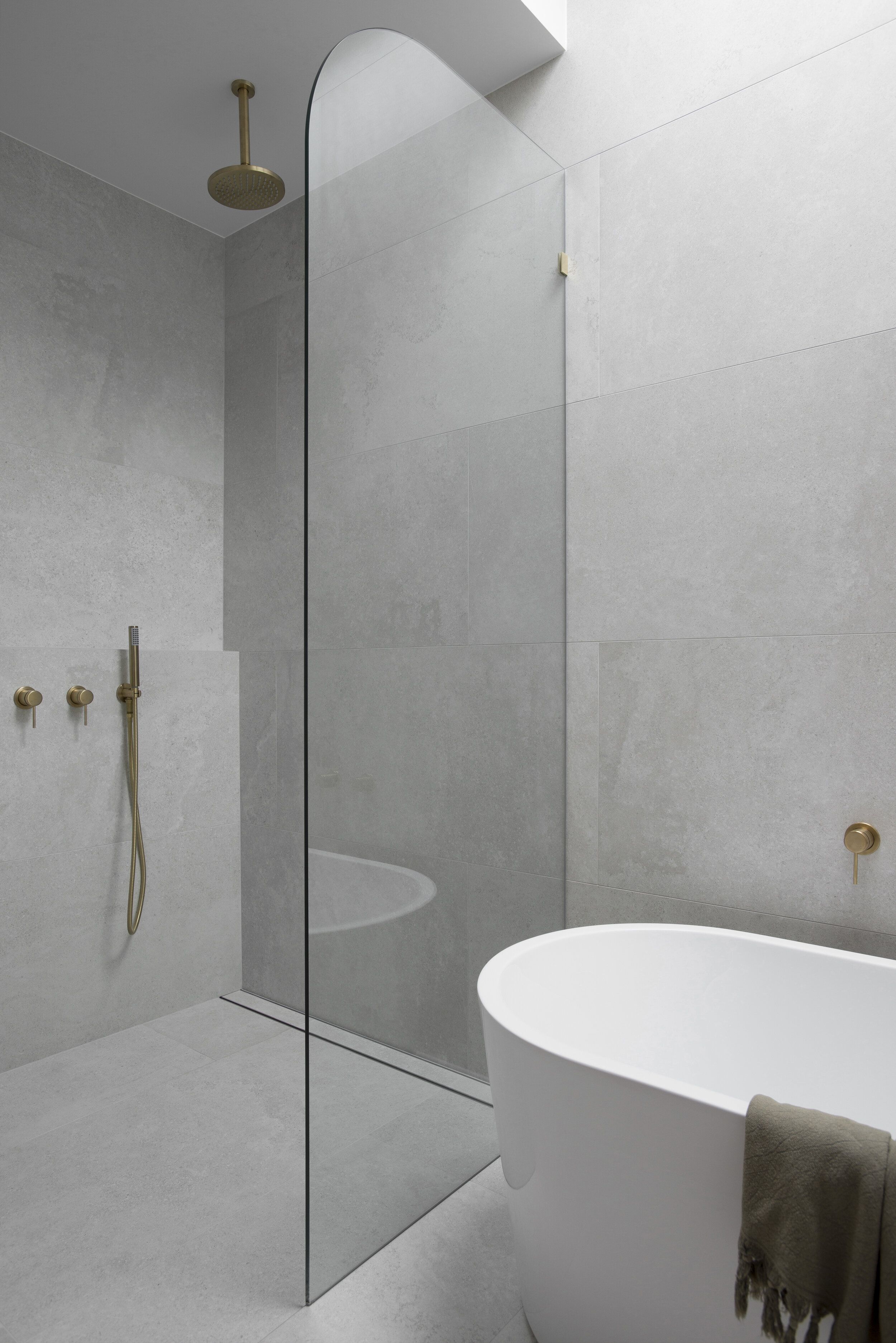 Rounded Fixed Shower Screens – Small Bathroom Renovations Perth ...